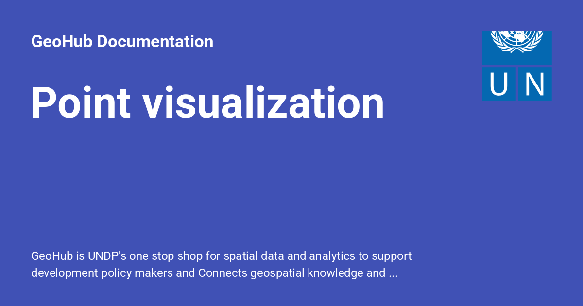 Point visualization - GeoHub Documentation